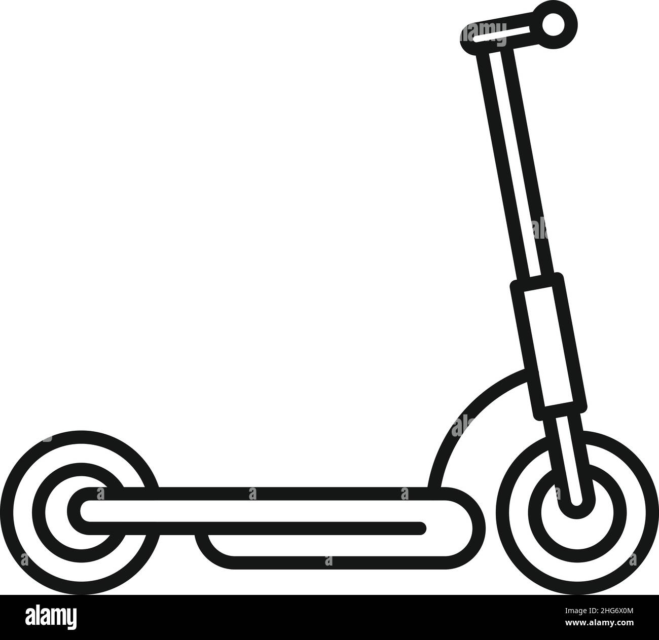 Escooter icon outline vector. Electric scooter. Kick transport Stock ...