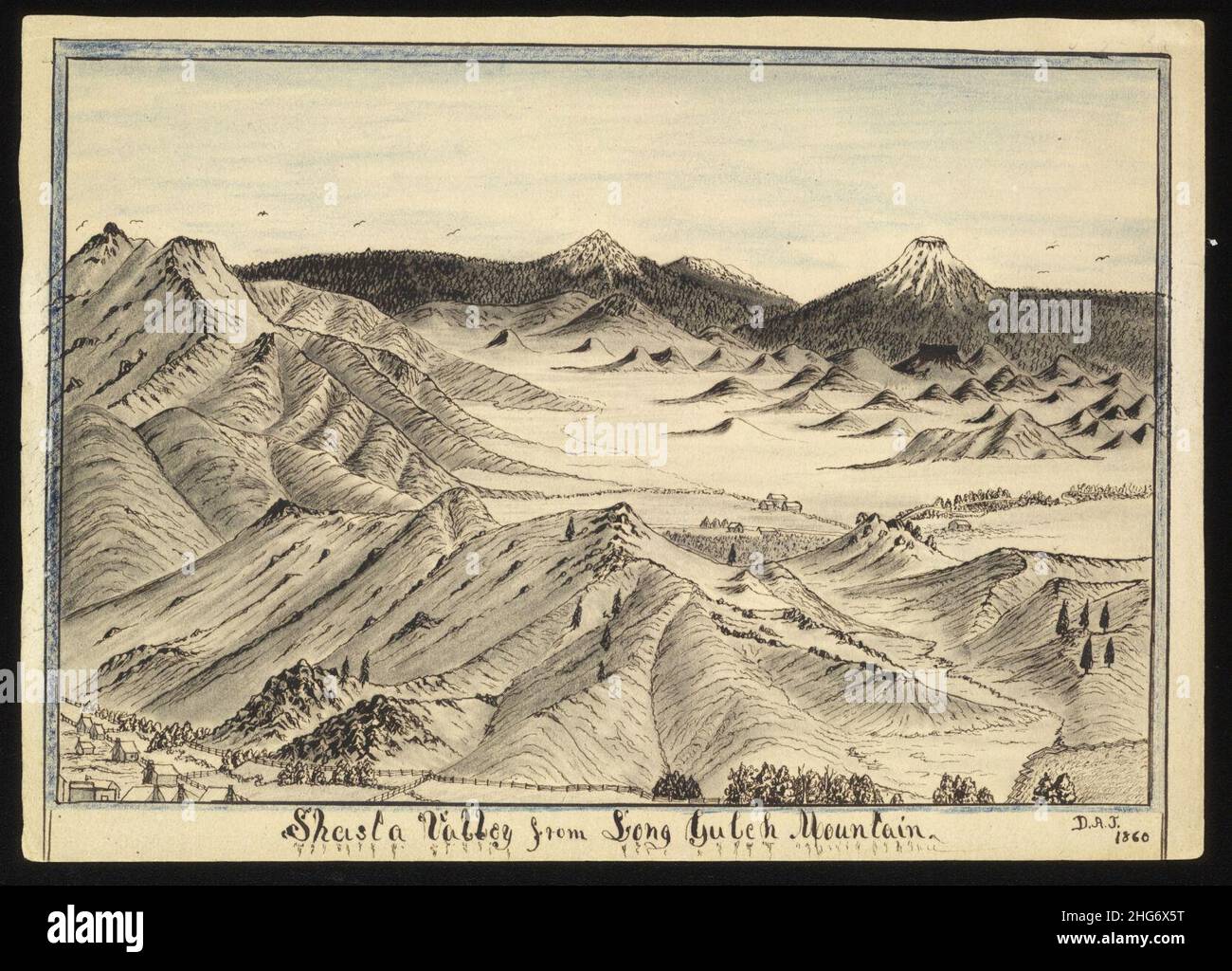 Shasta Valley from Long Gulch Mountain Stock Photo - Alamy