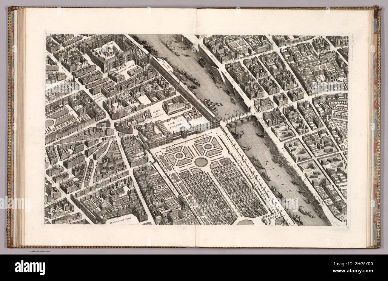 Sheet 15. Paris. Plan de Turgot - David Rumsey Stock Photo - Alamy