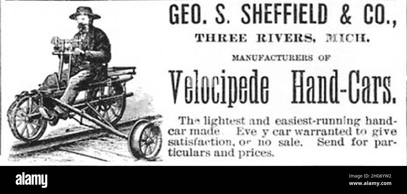 Sheffield ad 1883 Stock Photo - Alamy