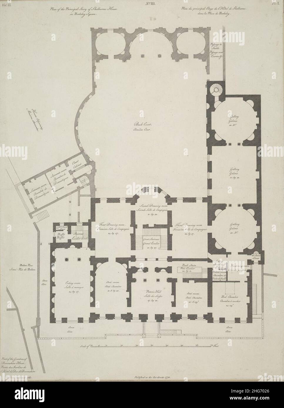 Shelbourne House 1765 Stock Photo - Alamy