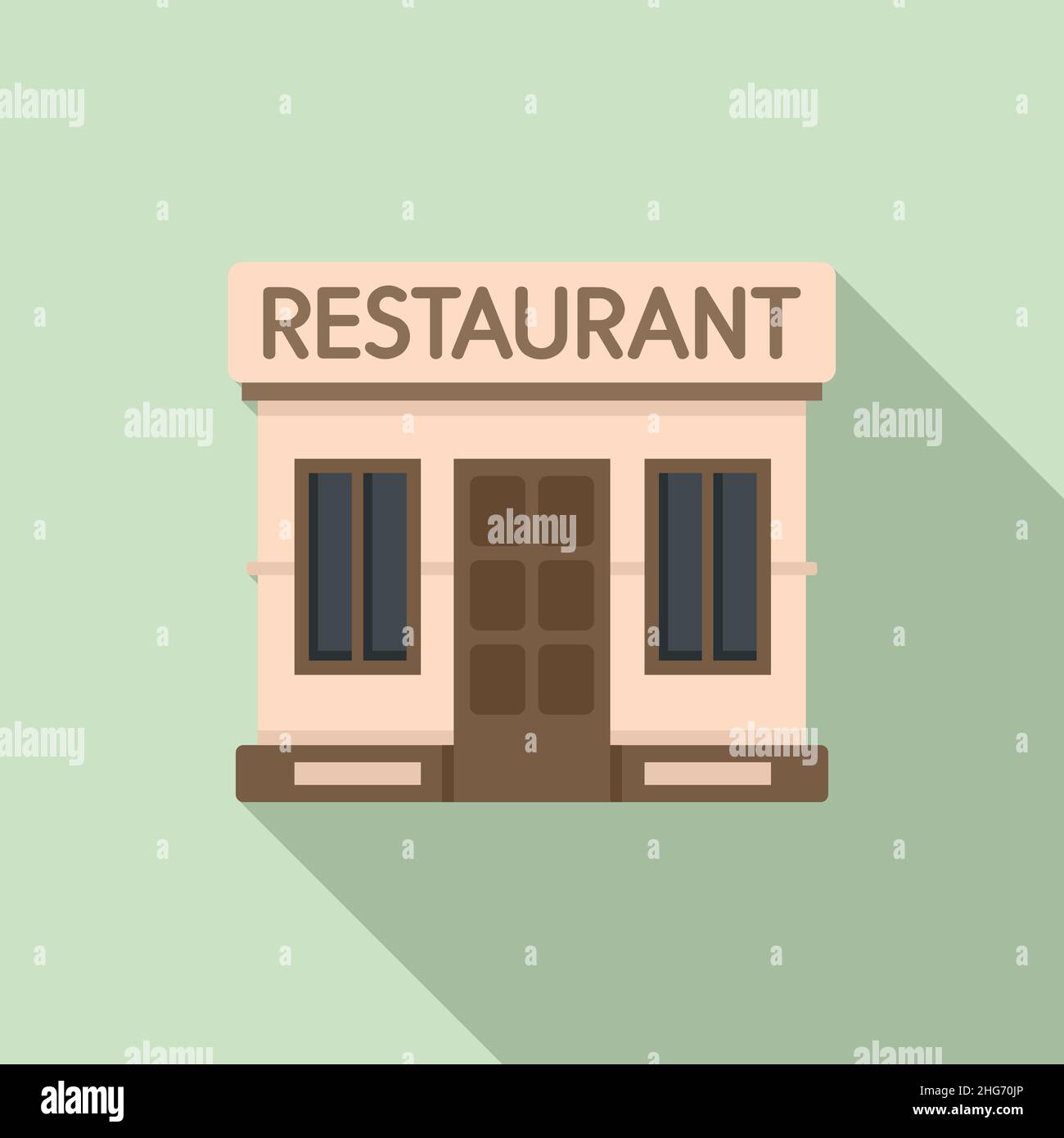 Restaurant icon flat vector. Food cafe. Dinner dish Stock Vector Image ...