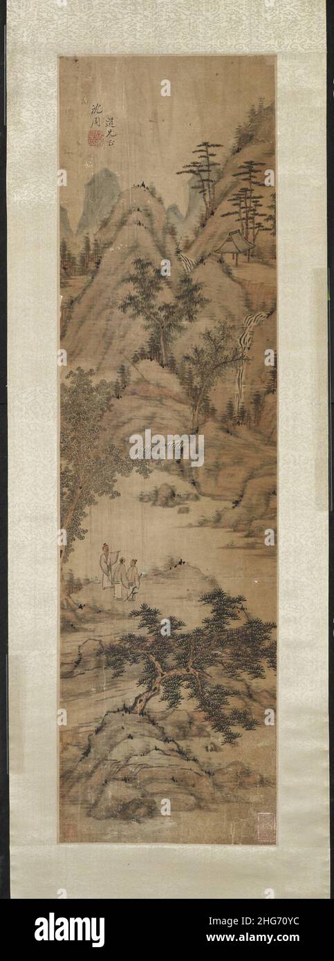 Shen Zhou 沈周 - Landscape, in Ming style Stock Photo - Alamy