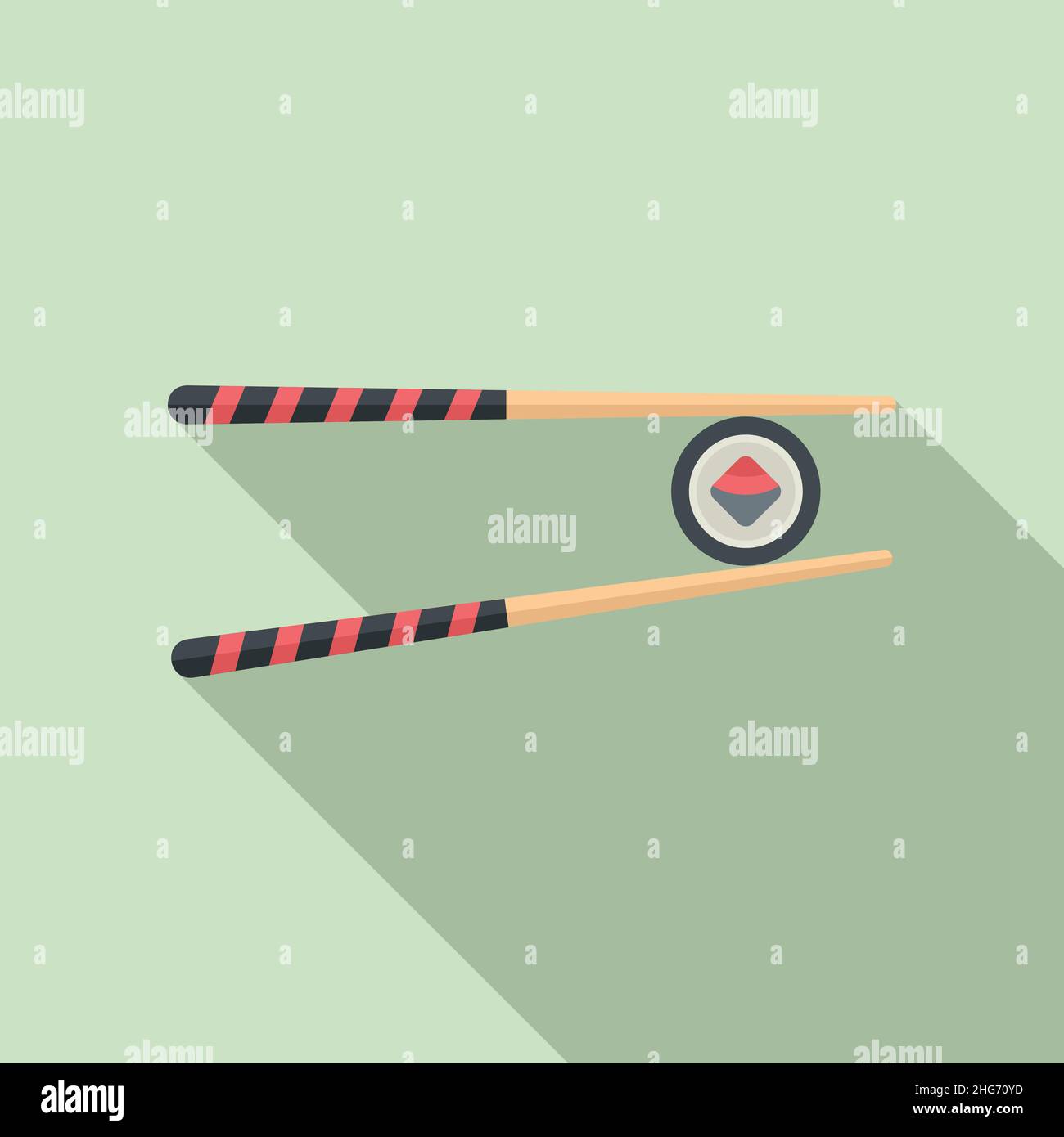 Sushi icon flat vector. Japan food. Japanese sashimi Stock Vector Image ...