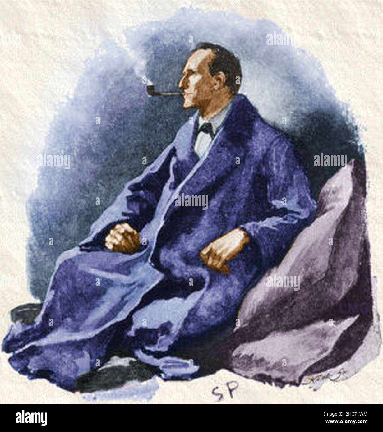 Sherlock Holmes - The Man with the Twisted Lip (colored Stock Photo - Alamy