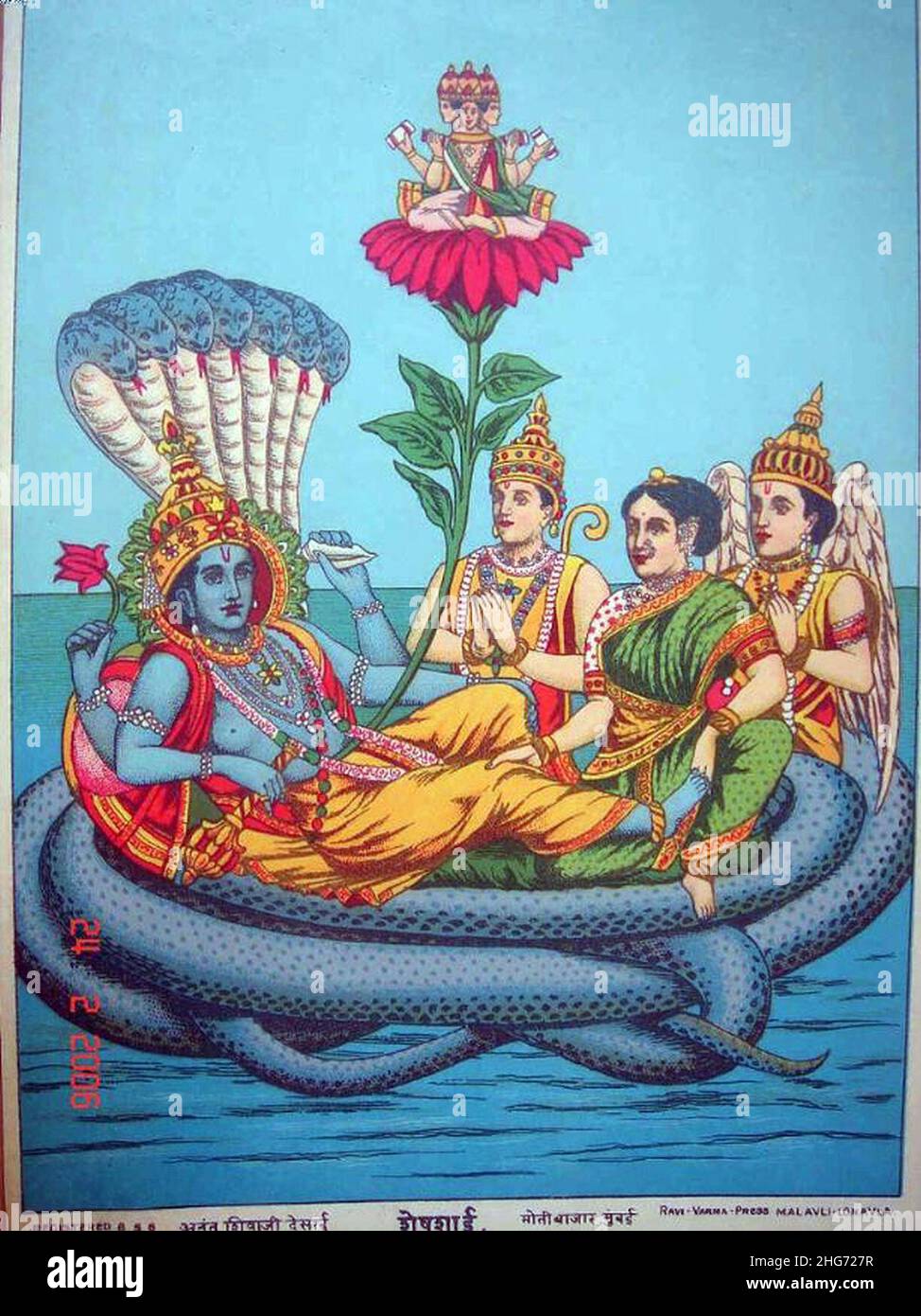 Sheshashayi, Ravi Varma Press Stock Photo - Alamy