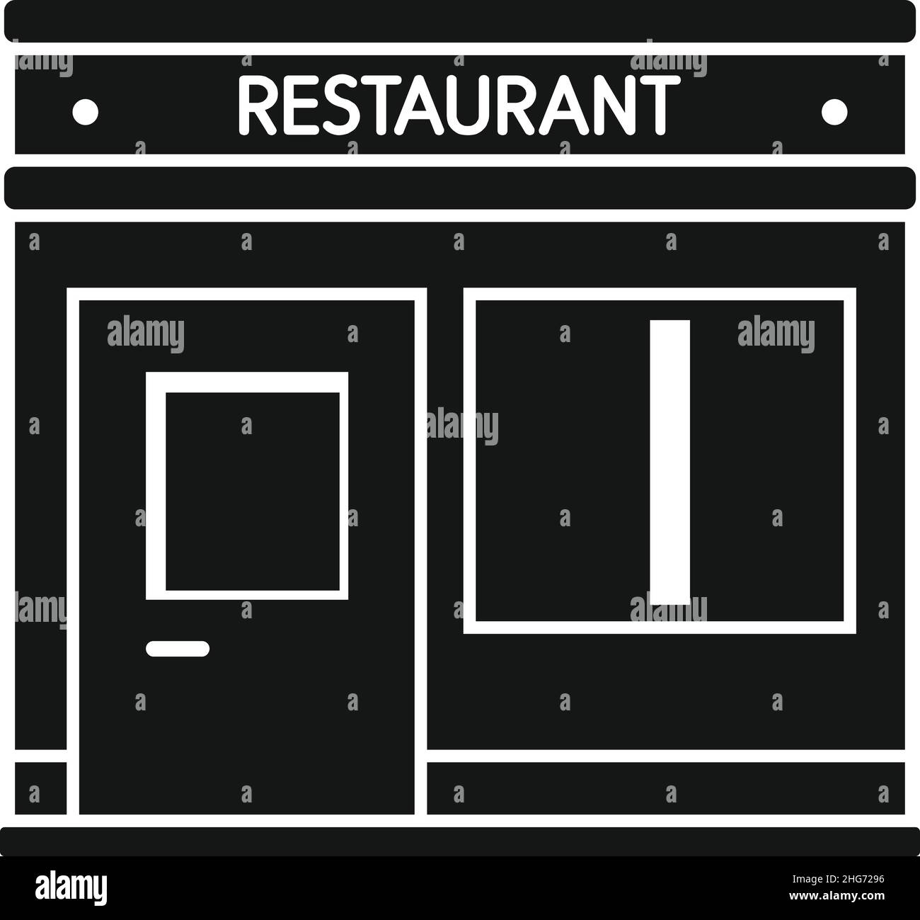 Street restaurant icon simple vector. Food cafe. Fast cook Stock Vector ...