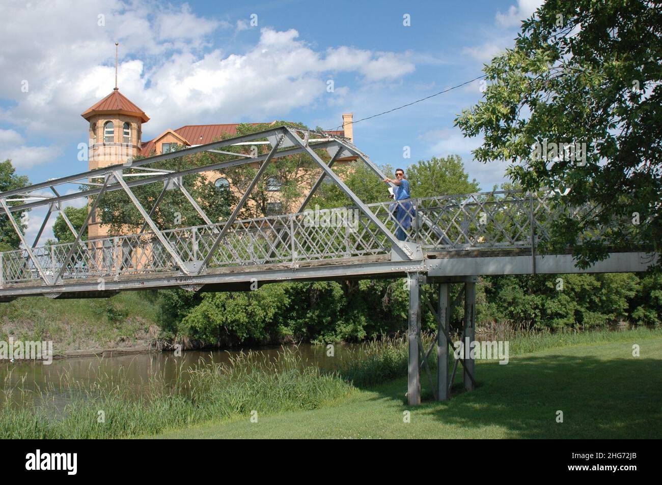Sheyenne River Valley Scenic Byway - On the City Park Footbridge in ...
