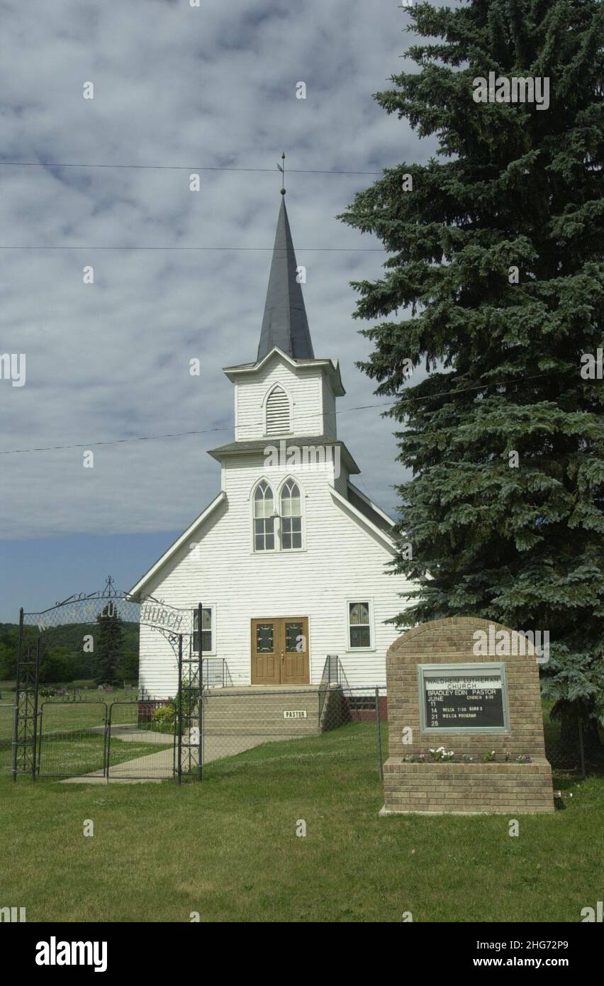 Sheyenne River Valley Scenic Byway - Waldheim Church and Entrance Arch ...