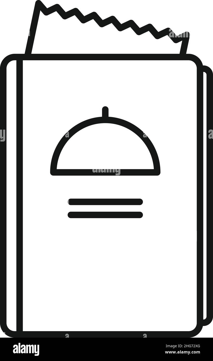 Restaurant menu icon outline vector. Food cafe. Dish eat Stock Vector ...