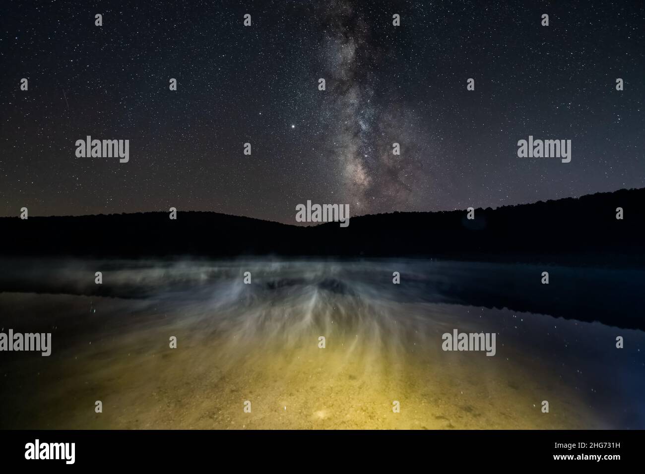 Milky way stars night sky view of Sirius and Venus planets in Spruce ...