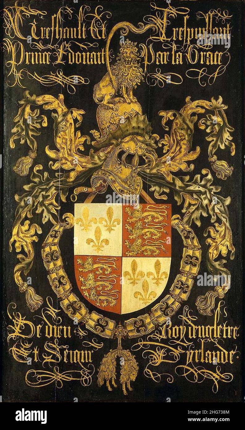 Shield of Edward IV as knight of the Order of the Golden Fleece Stock ...