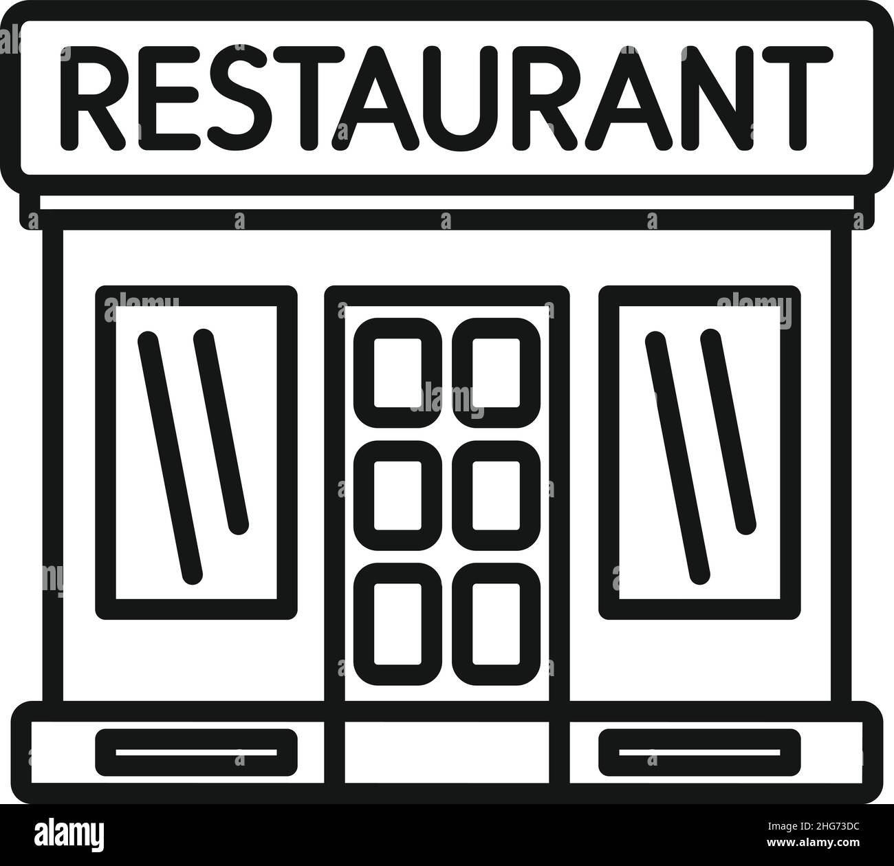 Restaurant icon outline vector. Food cafe. Dinner dish Stock Vector ...