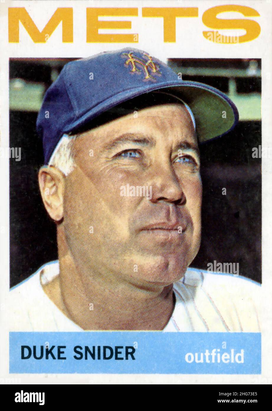 A 1964 Topps baseball card depicts Brooklyn Dodger great Duke Snider ...