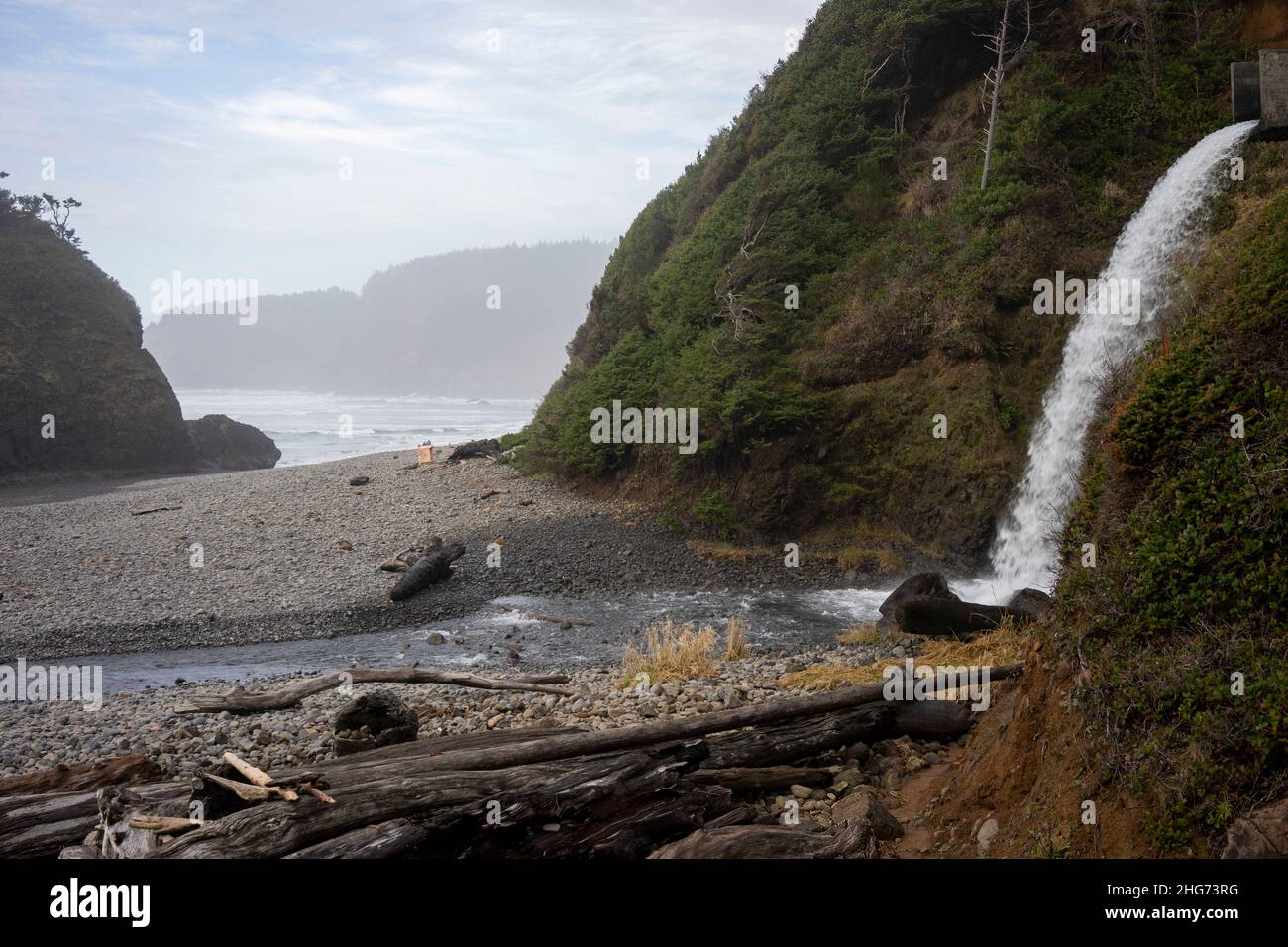 Small waterfall near beach on hi-res stock photography and images - Alamy