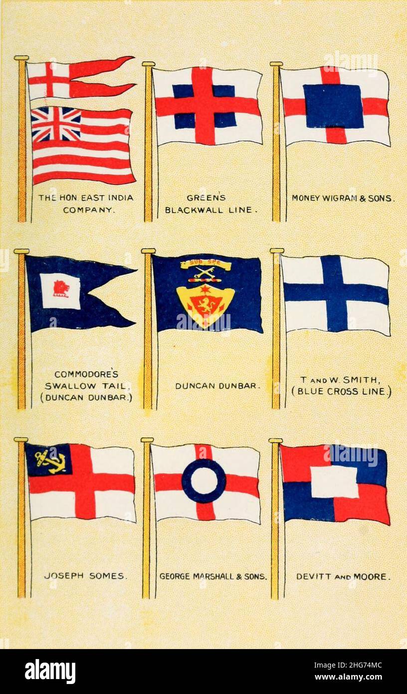 Ship flags- The Blackwall Frigates Stock Photo - Alamy