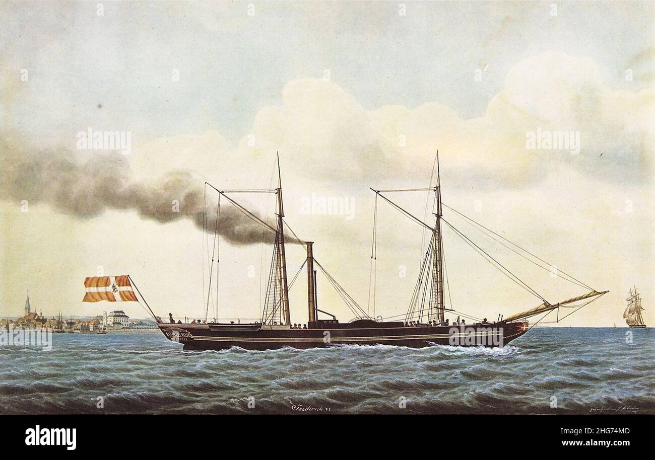 Ship Frederik den Siette by Jacob Petersen Stock Photo - Alamy