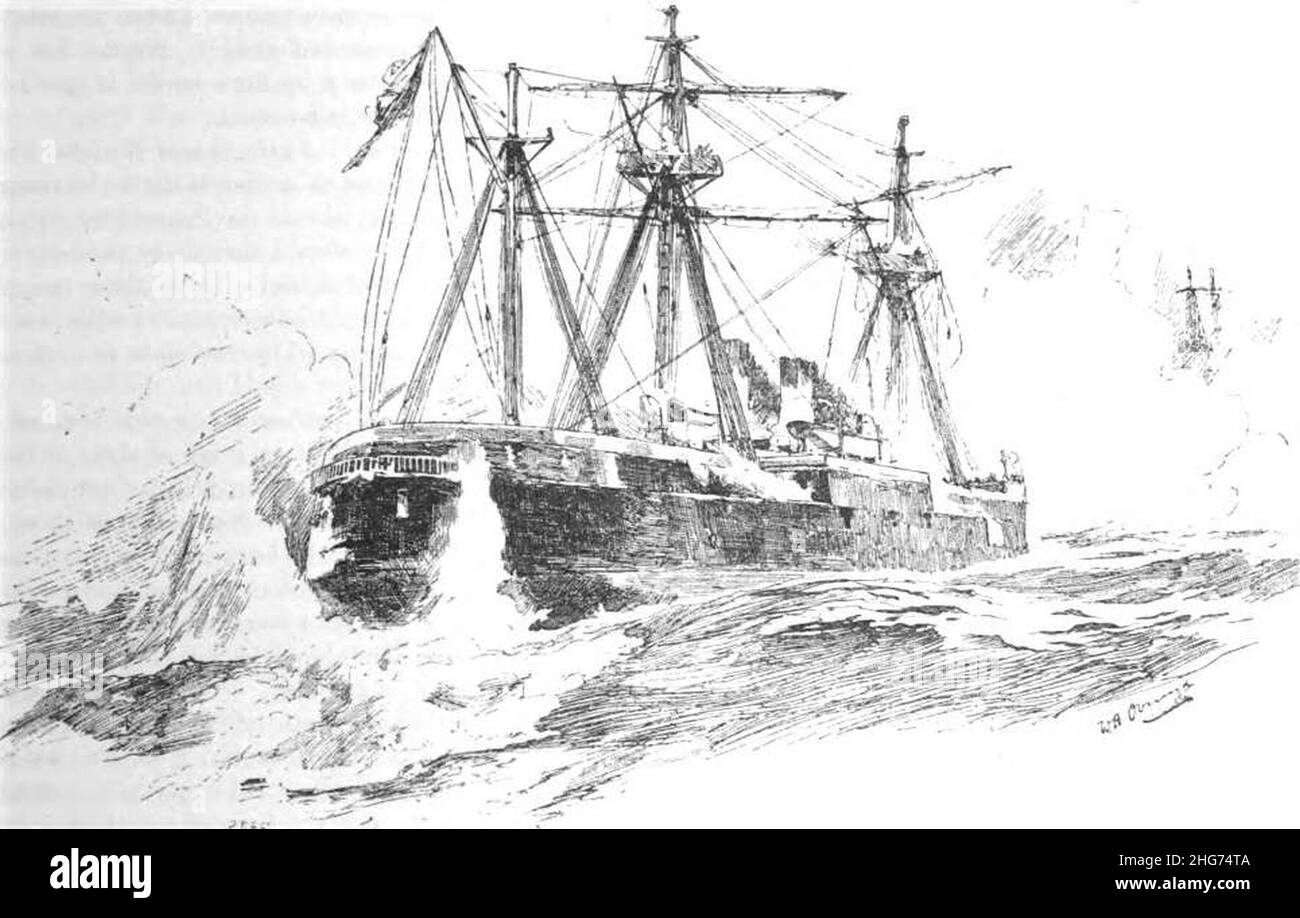 Ship of alexandra type sinking by the head Stock Photo - Alamy