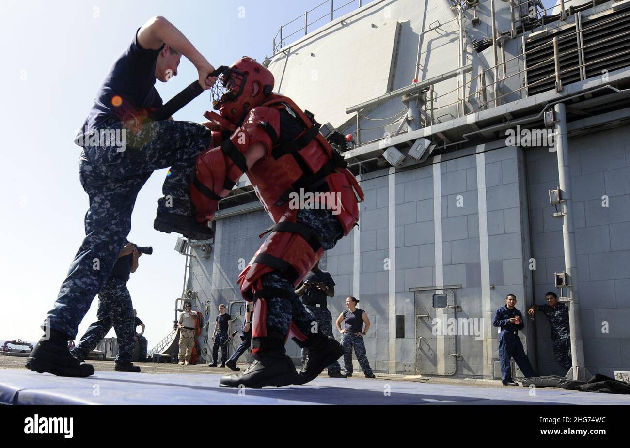 Ship reaction force training 120317 Stock Photo - Alamy