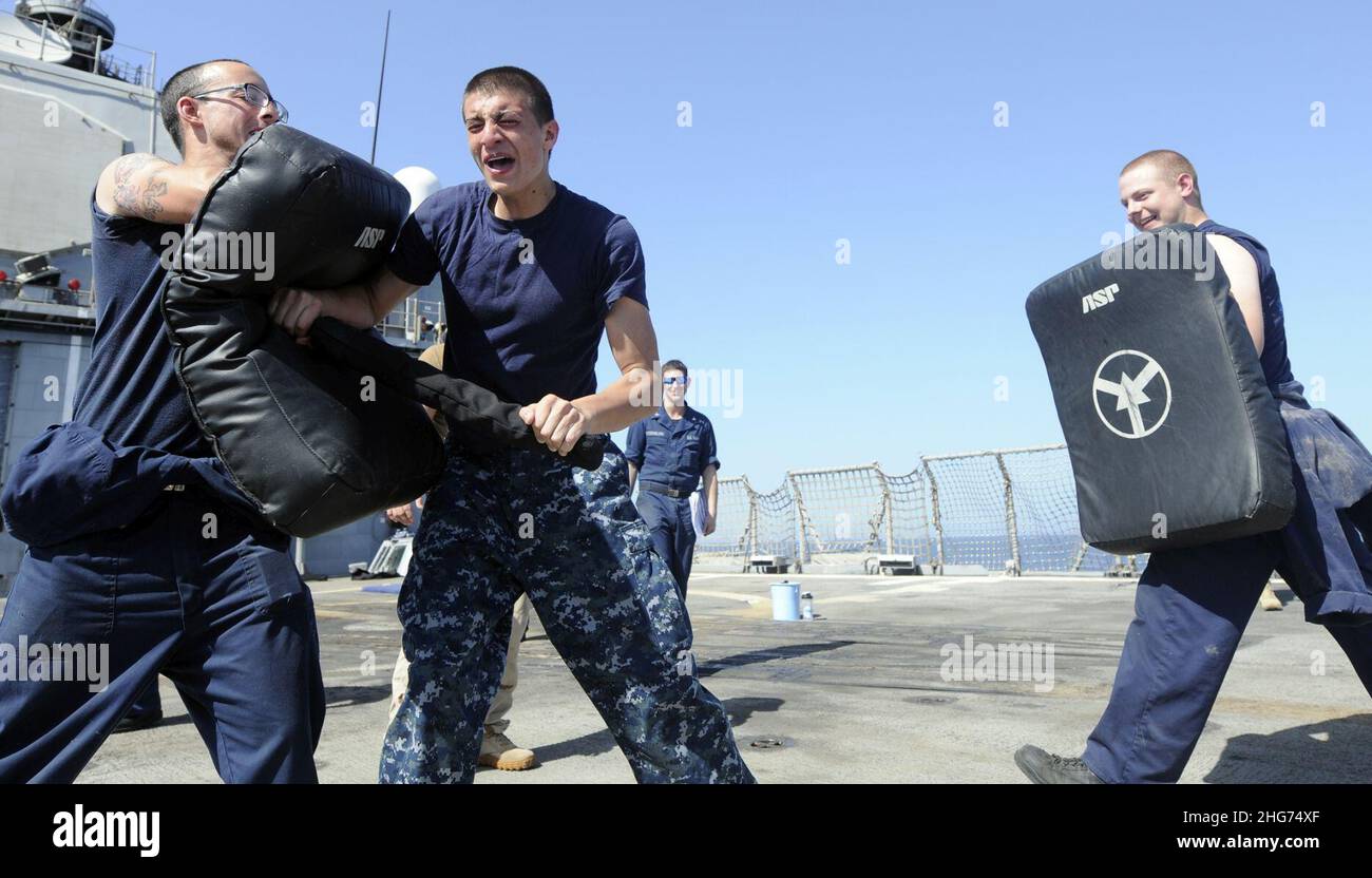 Ship reaction force training 120317 Stock Photo - Alamy