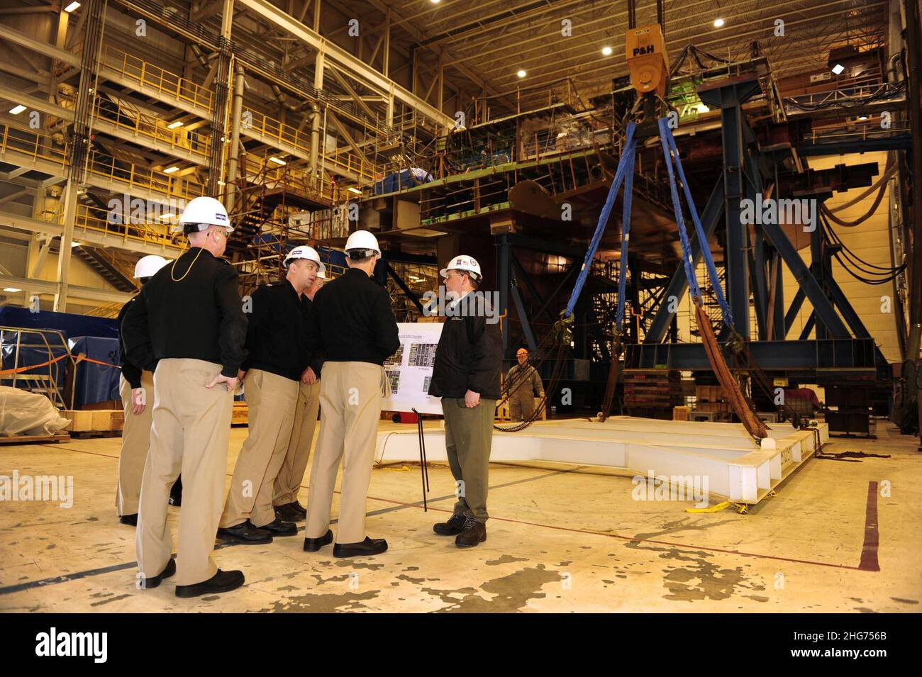 Shipbuilding facility tour 120404 Stock Photo - Alamy Shipbuilding facility tour 120404 Stock Photo - Alamy