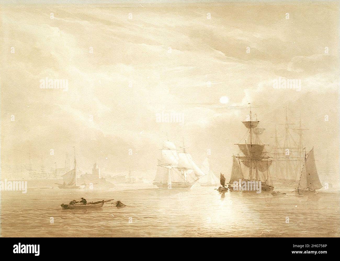 Shipping by moonlight hi-res stock photography and images - Alamy