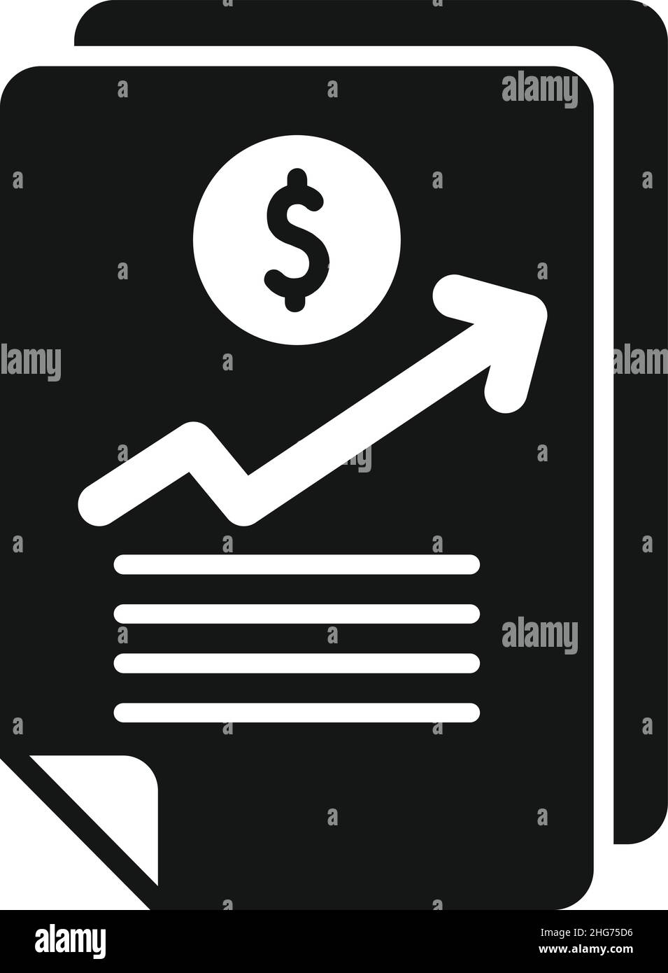 Finance document icon simple vector. Bank payment. Business digital ...