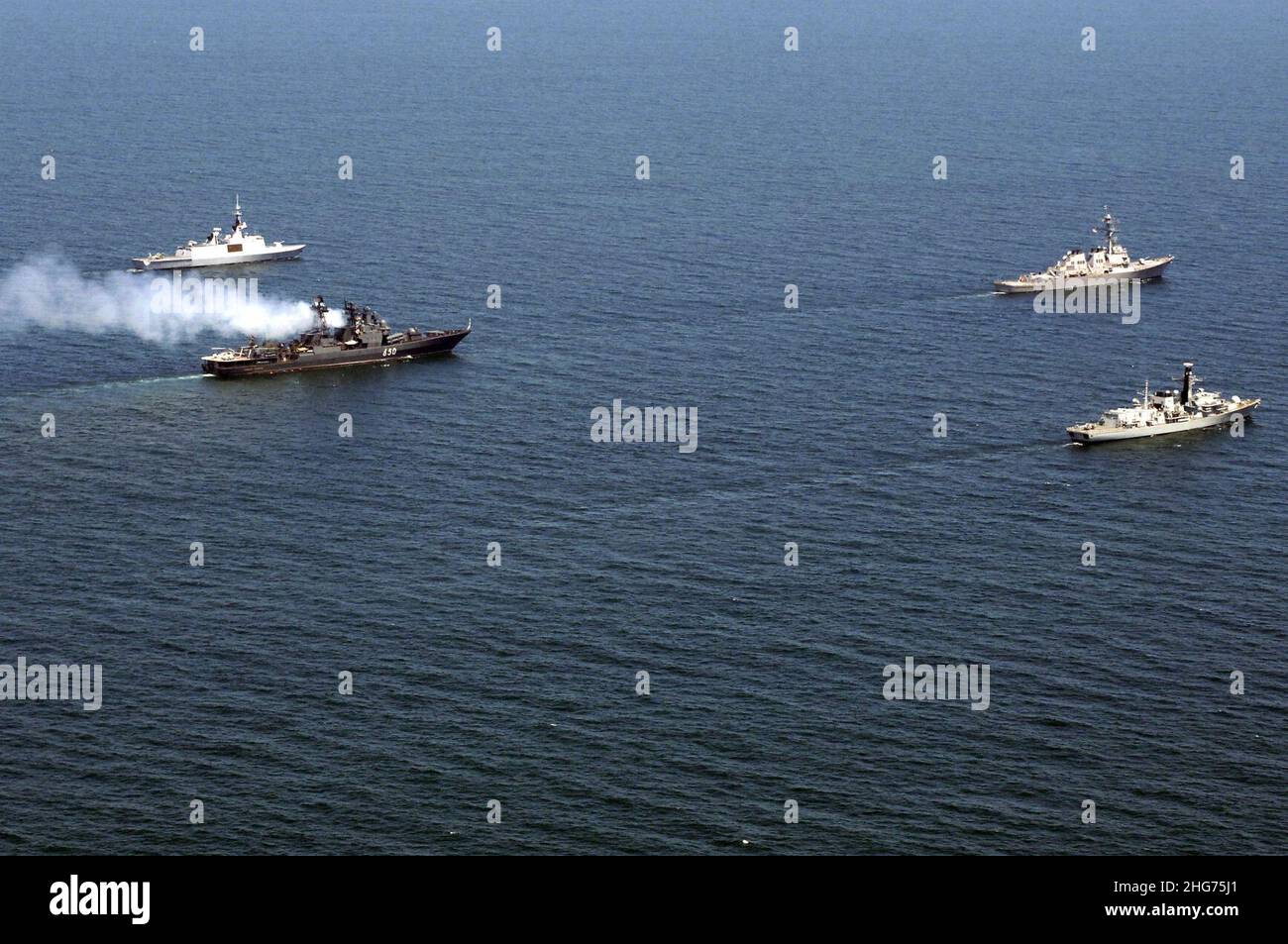 Ships at sea for FRUKUS Stock Photo - Alamy