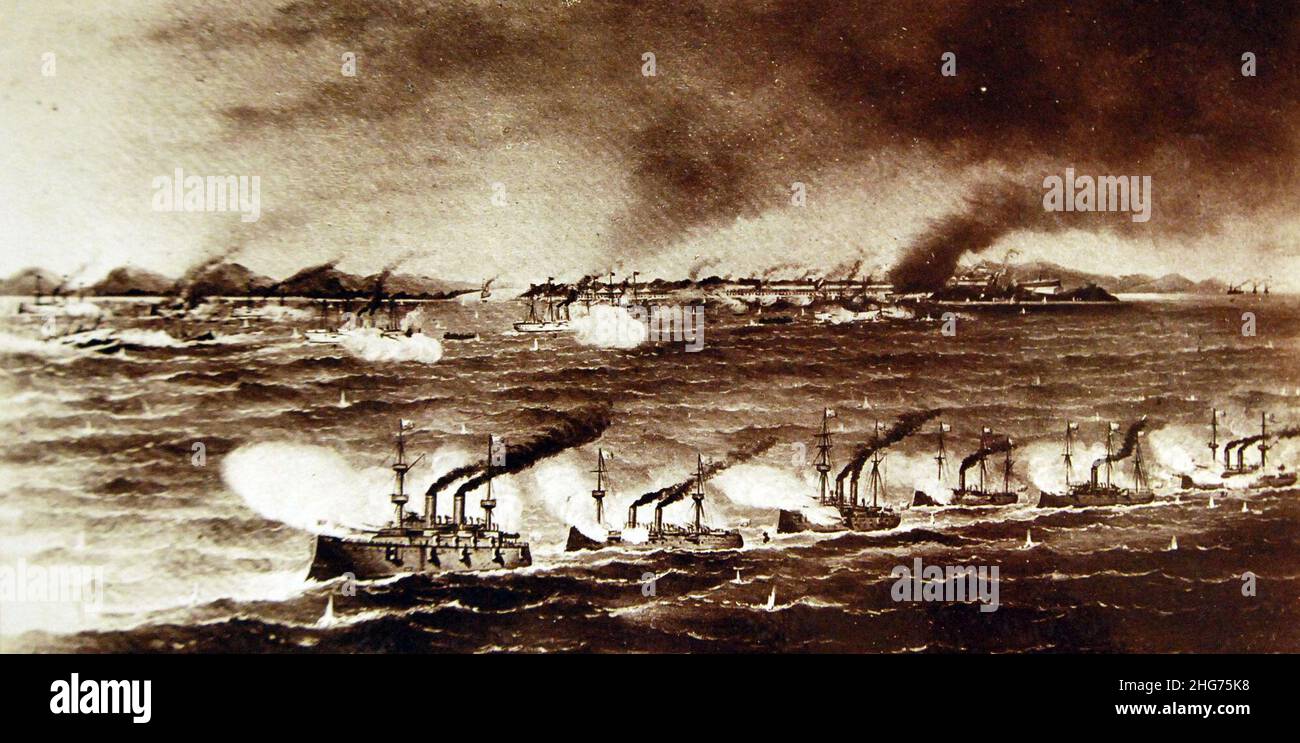 Ships during the Battle of Manila Bay, 1 May 1898, Spanish-American War ...