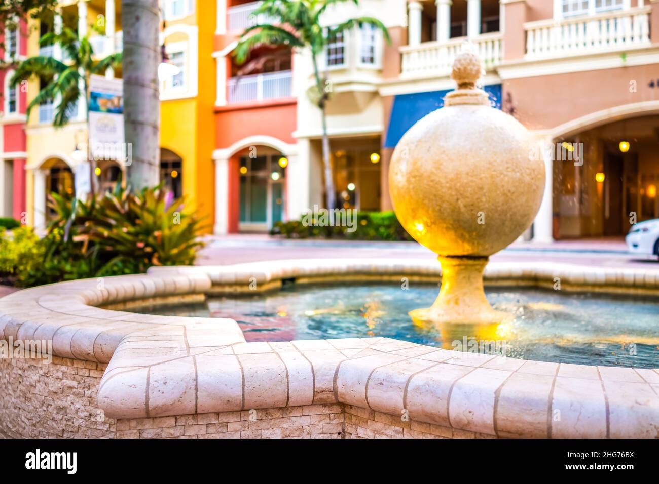 Naples, Florida residential street apartment downtown condo colorful ...
