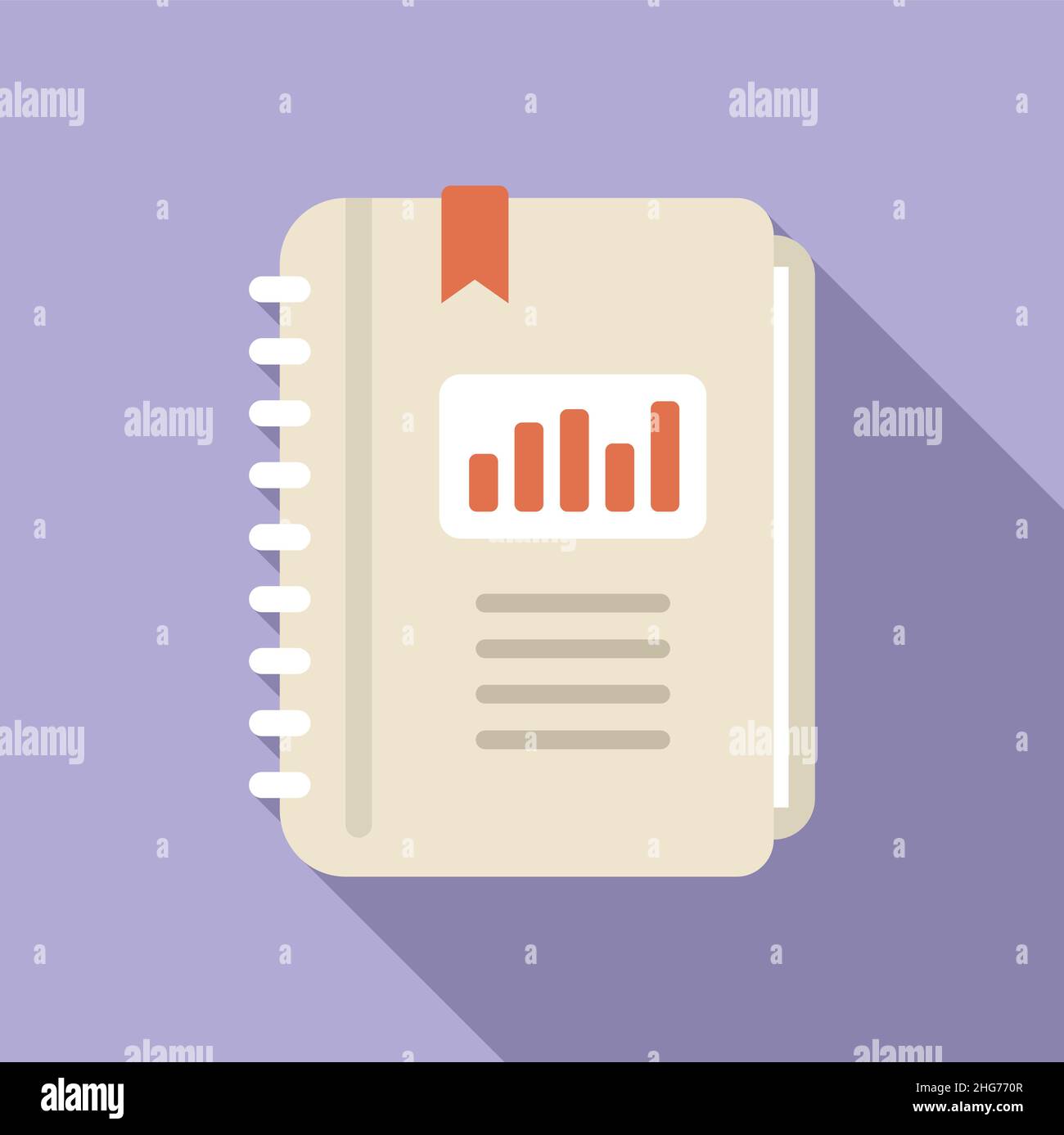 Report icon flat vector. Business document. Paper chart Stock Vector ...