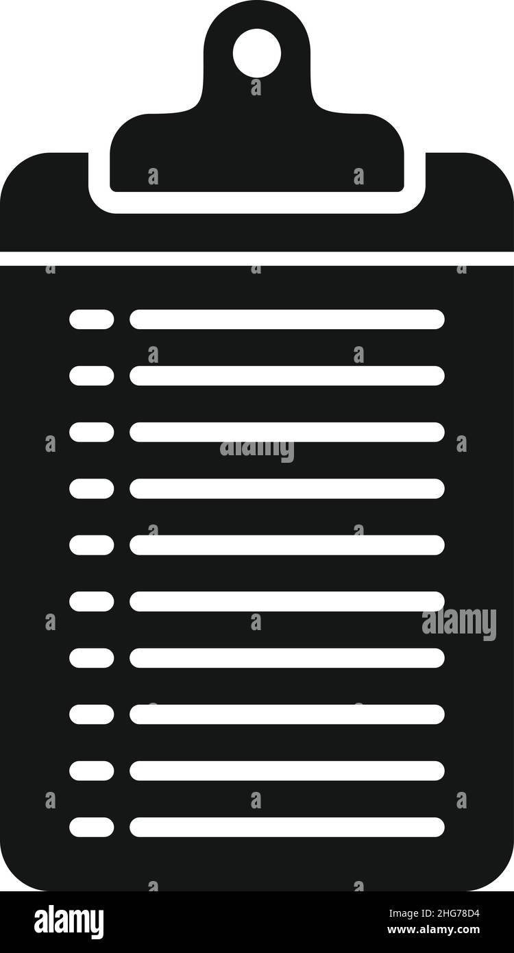 Clipboard report icon simple vector. Document paper. Chart data Stock ...