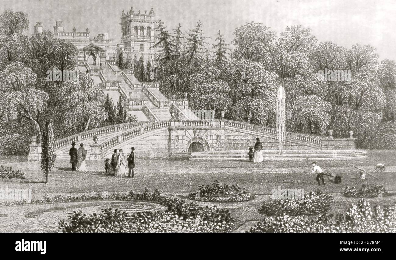 Shrubland Hall view from lower gardens Stock Photo - Alamy