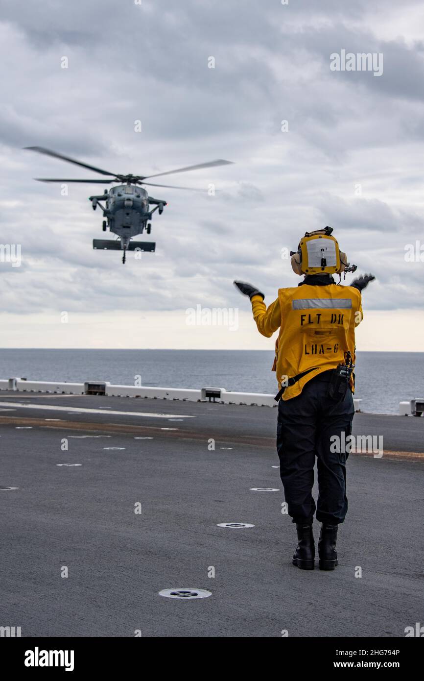 EAST CHINA SEA (Jan. 16, 2022) Aviation Boatswain’s Mate (Handling ...