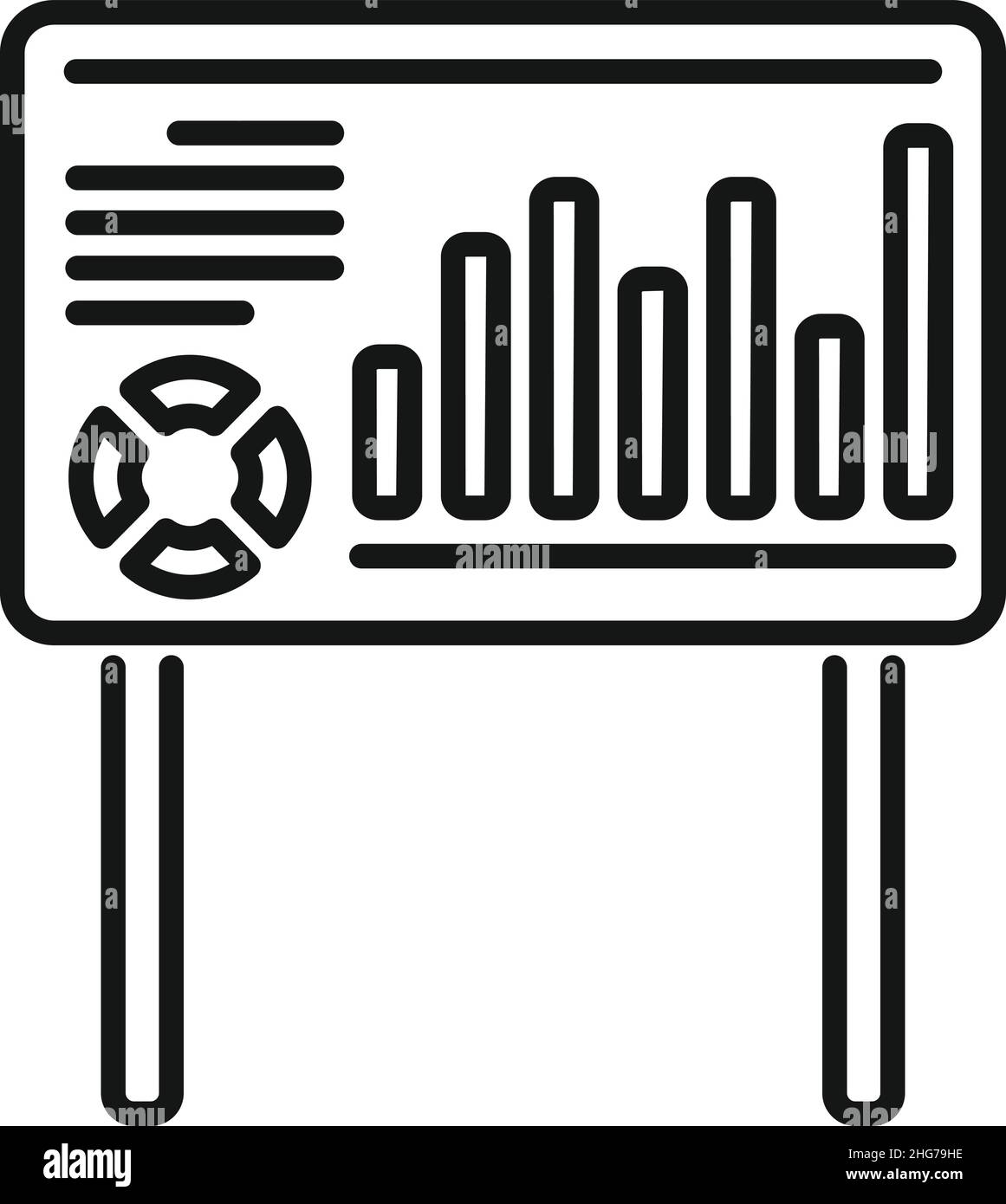 Report audit icon outline vector. Business document. Paper graphic ...