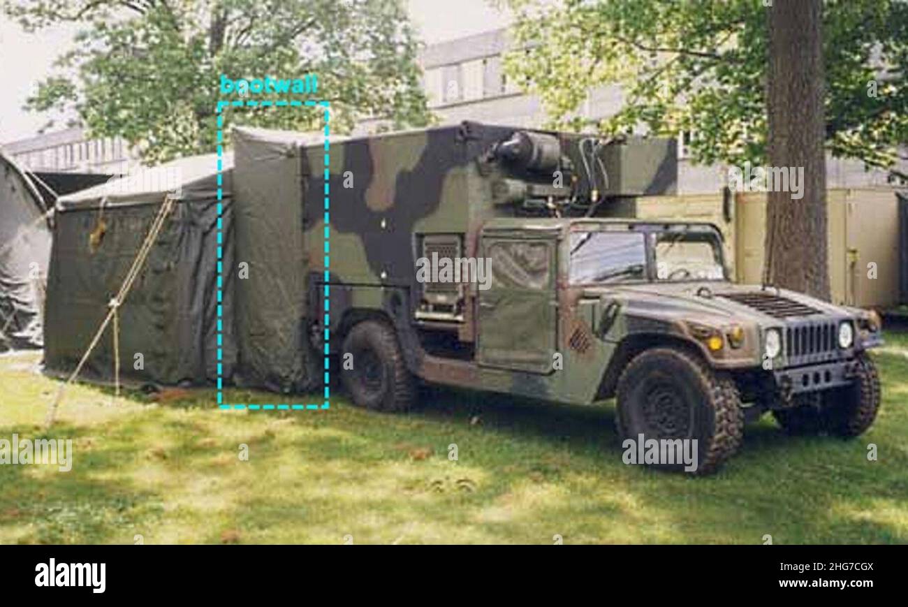 SICPS Humvee with MCPS tent Stock Photo - Alamy