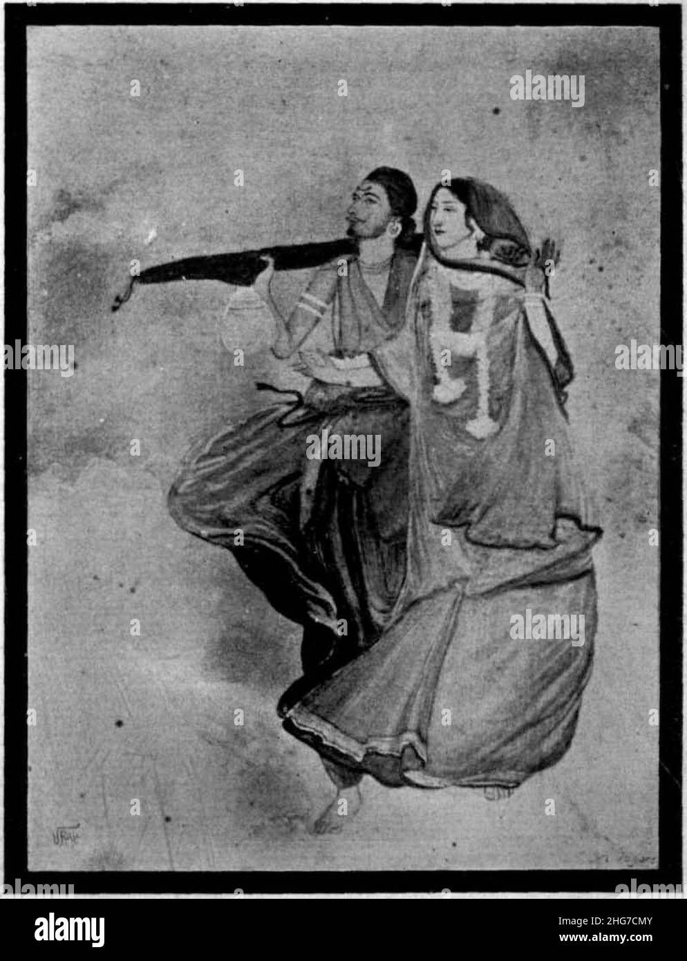 Siddhas of the Upper Air - Abanindranath Tagore Stock Photo - Alamy