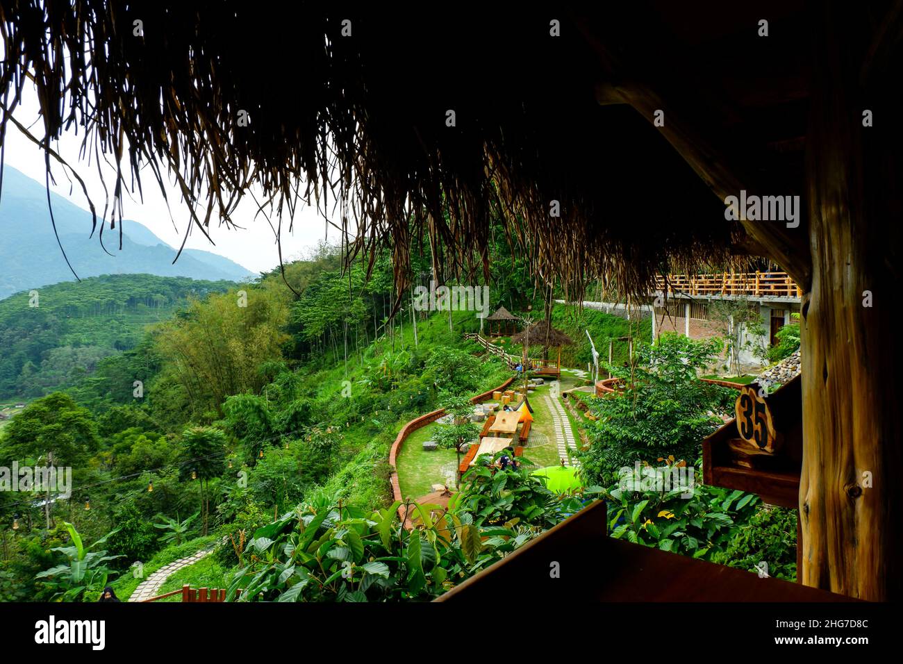 view of mountains with beautiful green trees in one of the natural ...