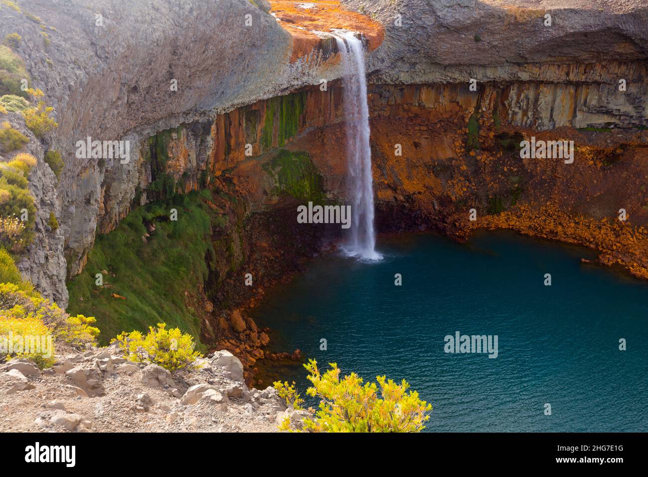 Salto del Agrio waterfall, Patagonia, Argentina Stock Photo - Alamy