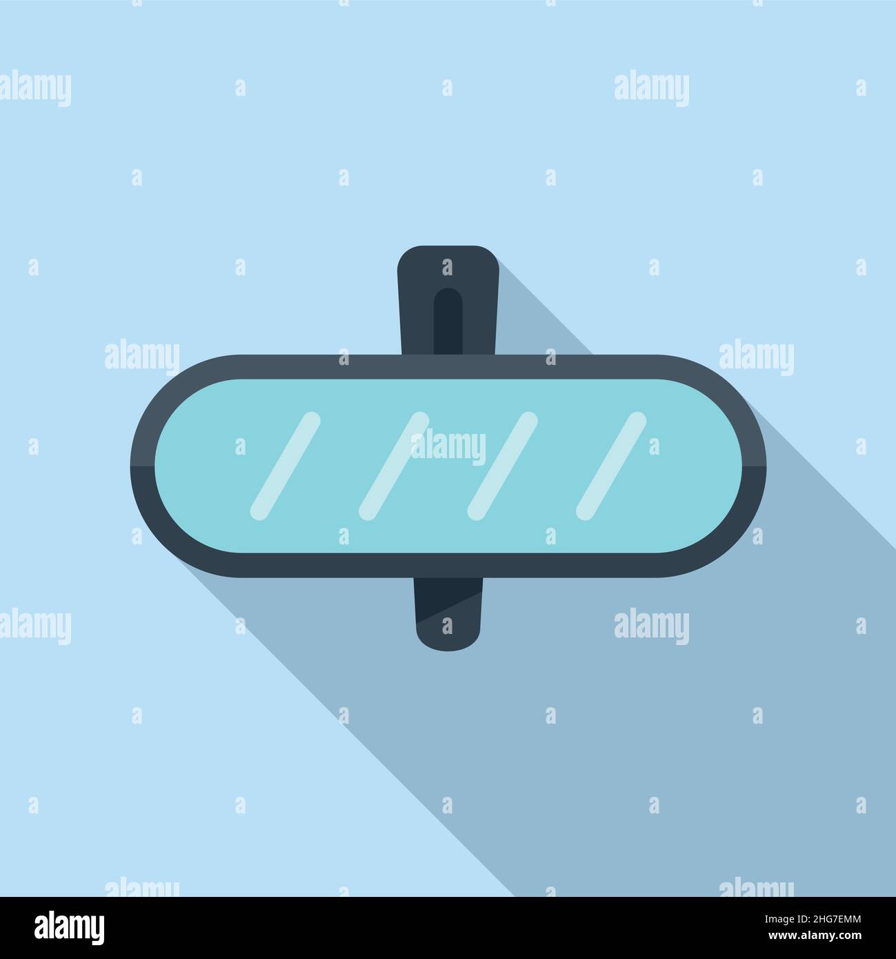 Car indoor mirror icon flat vector. View salon. Driver interior Stock ...