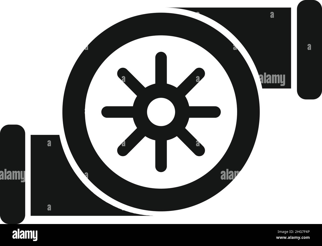 Car turbo icon simple vector. Engine charger. Motor turbine Stock ...
