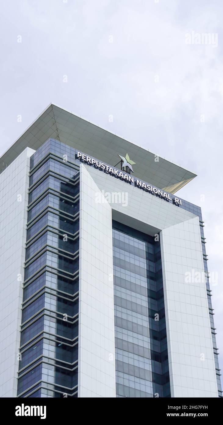 Jakarta, Indonesia - December 16, 2021 : Building of National Library ...