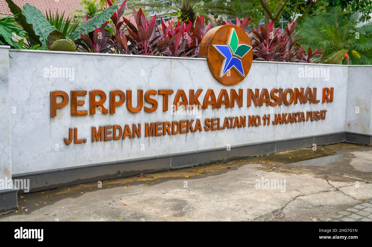 Jakarta, Indonesia - December 16, 2021 : Building of National Library ...