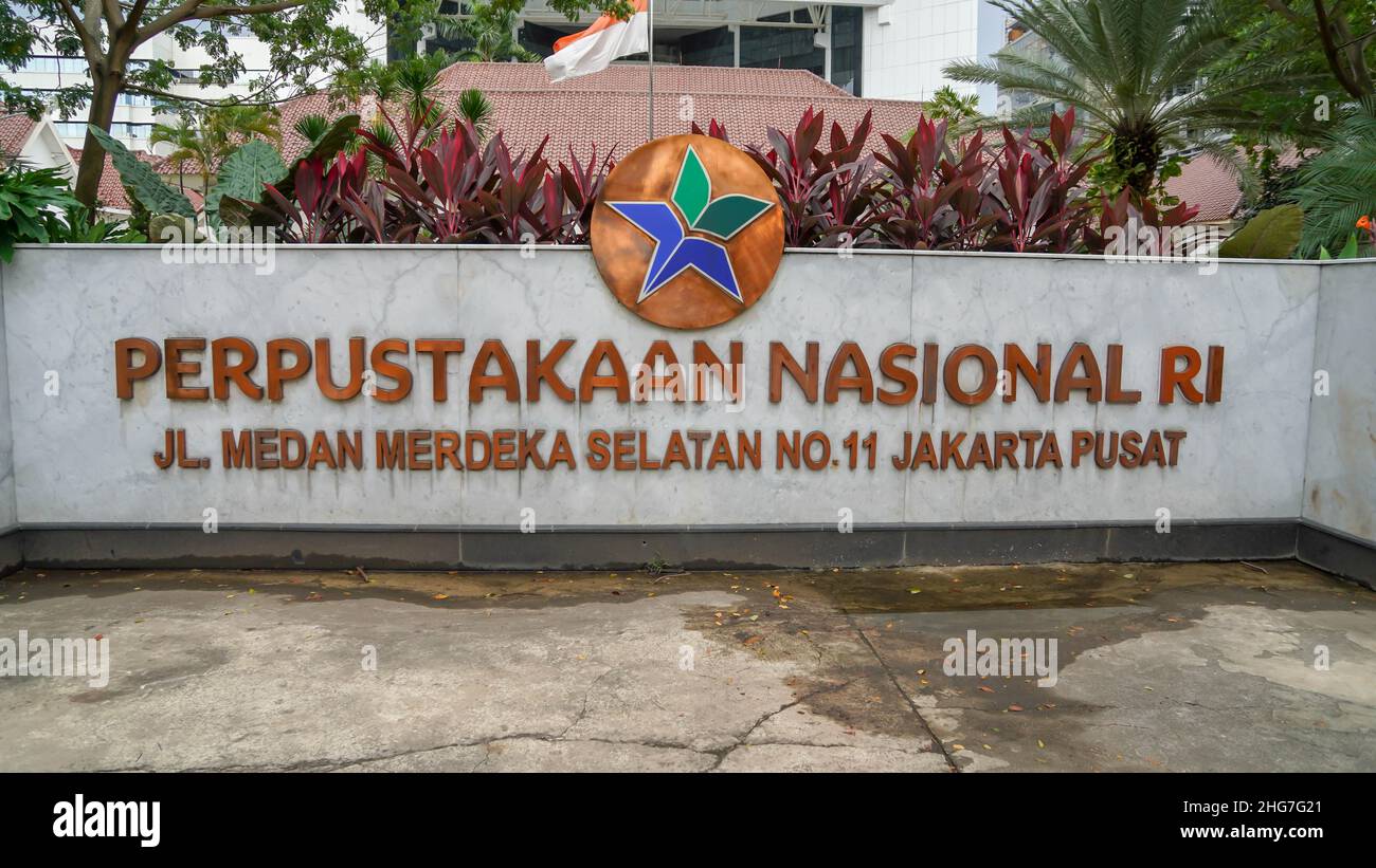 Jakarta, Indonesia - December 16, 2021 : Building of National Library ...