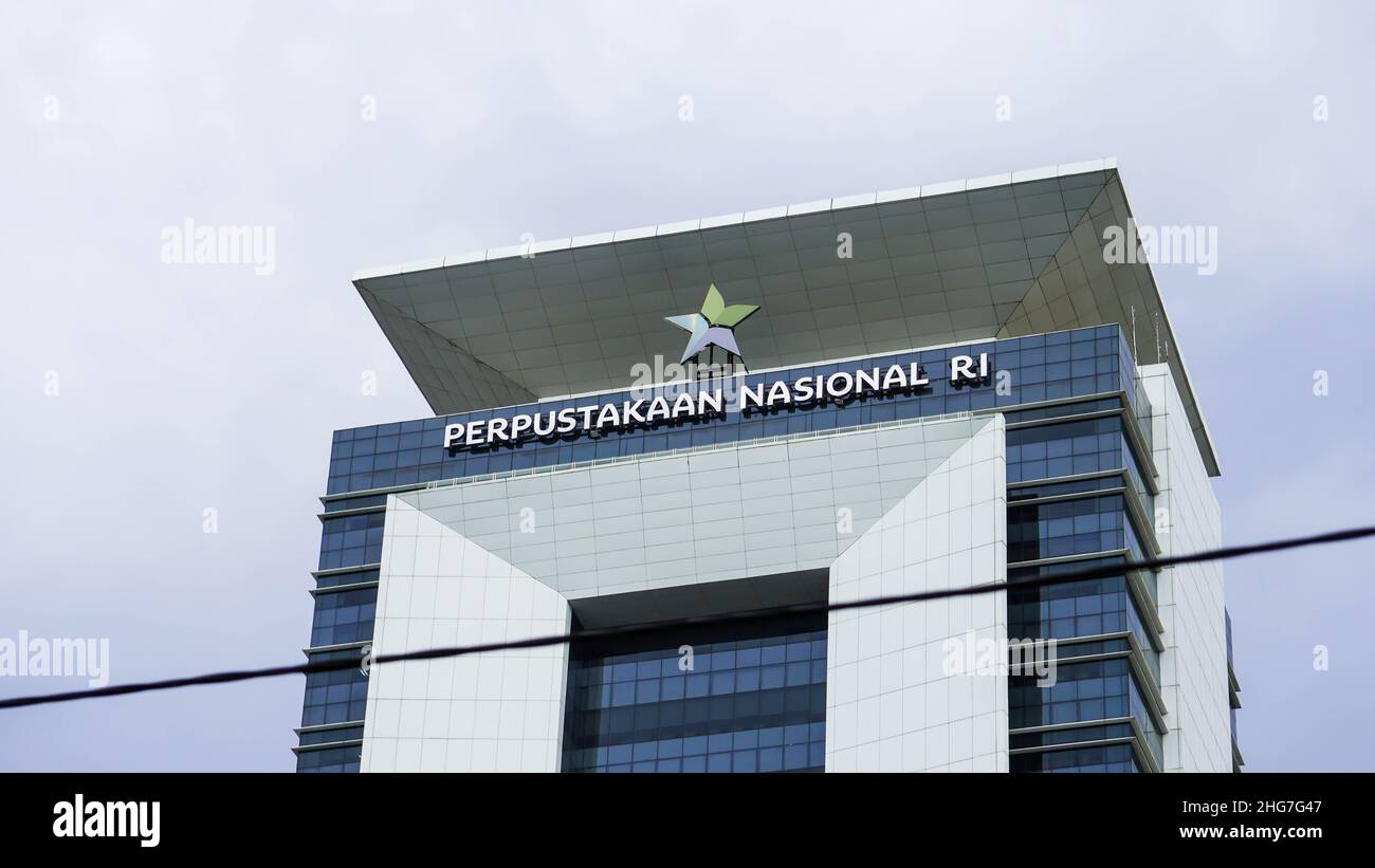 Jakarta, Indonesia - December 16, 2021 : Building of National Library ...