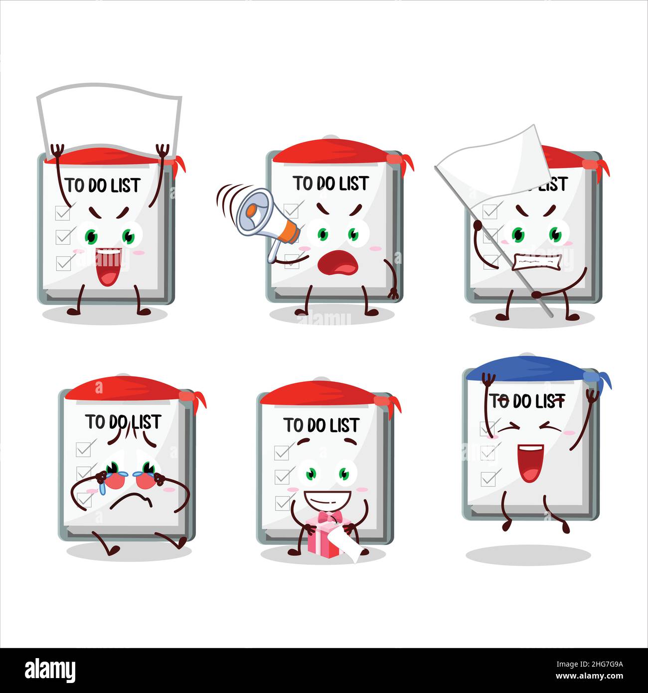 Mascot design style of paper sheet with clipboard character as an ...