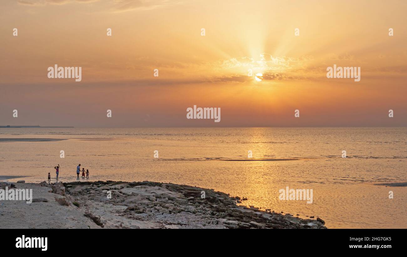 Sunset at Jebel Ali Beach in the United Arab Emirates Stock Photo - Alamy