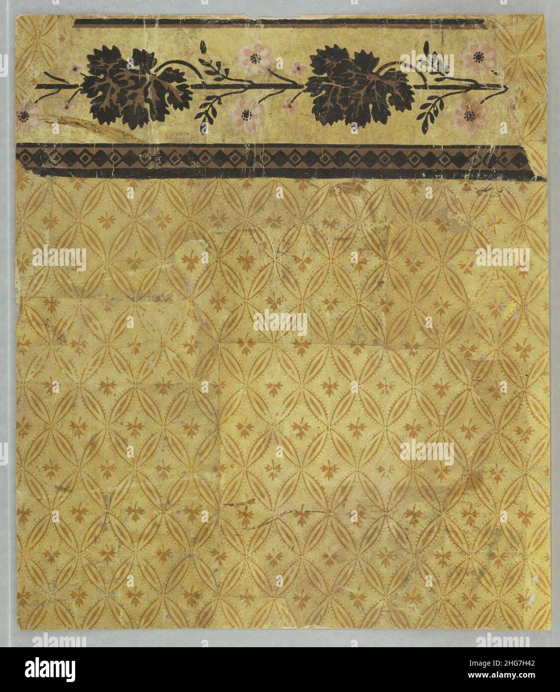 Sidewall And Border (France), ca. 1800 Stock Photo - Alamy