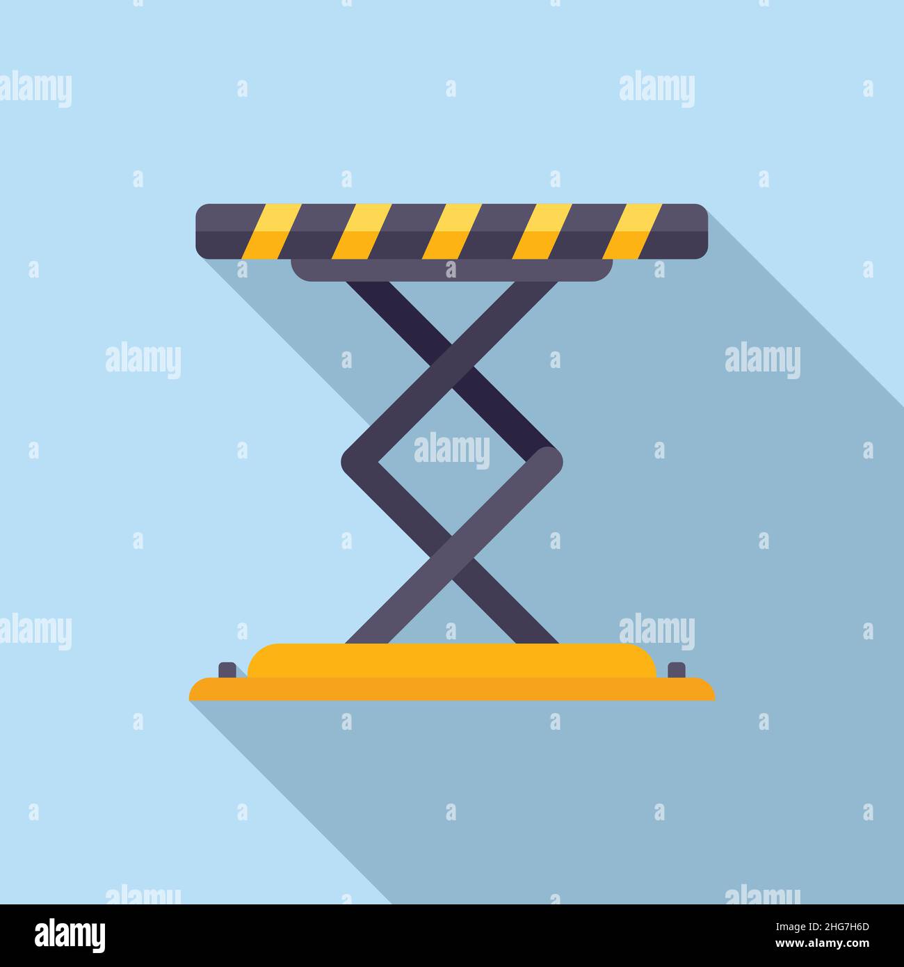 Car lift ramp icon flat vector. Garage repair. Auto vehicle Stock ...