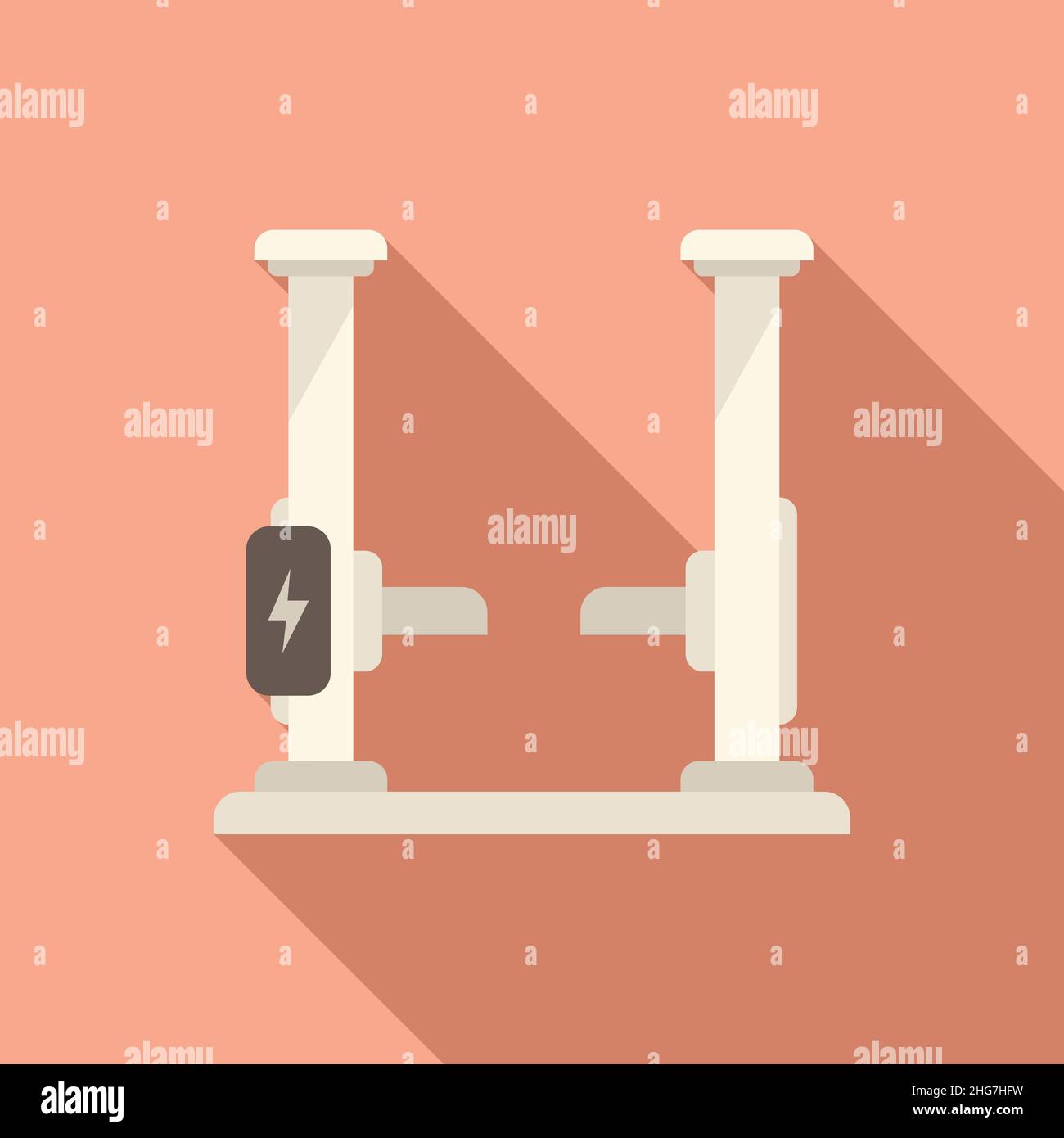 Car elevator icon flat vector. Auto garage. Vehicle service Stock ...